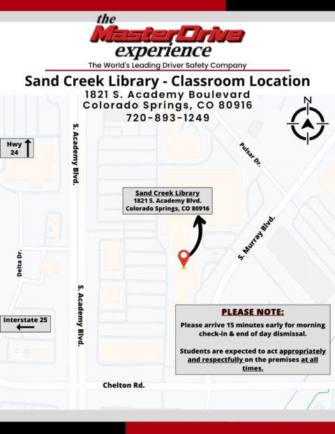 Sand Creek Library Map | MasterDrive Experience